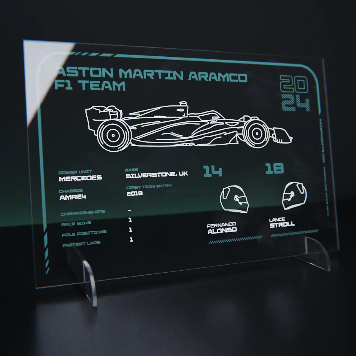 2024 AMR Team Frame - RaceFanGifts.com